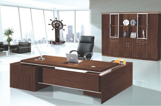 China modern big boss MFC office executive table furniture in stock supplier