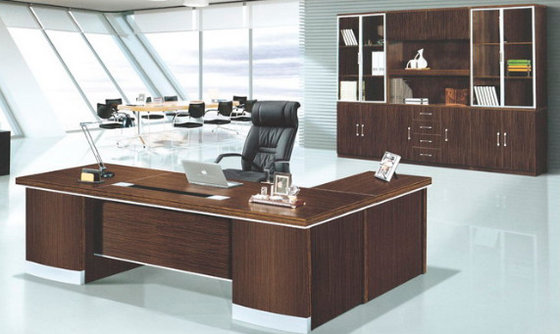 China modern big boss melamine office  table furniture in warehouse supplier