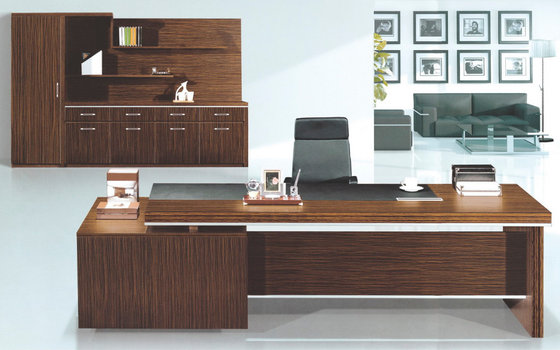 China modern big boss wood office  table furniture in warehouse supplier