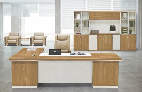 China Luxury 2.8m big boss office table furniture in warehouse supplier