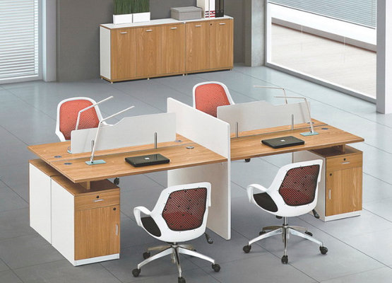 China modern 4 seat office workstation furniture in warehouse in Foshan supplier