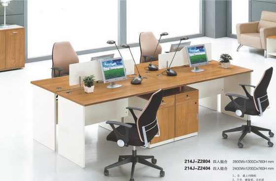 China modern 4 seat office workstation furniture with drawers in warehouse in Foshan supplier