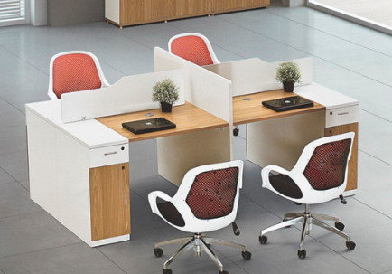 China modern 4 seats office table workstation in warehouse in Foshan supplier