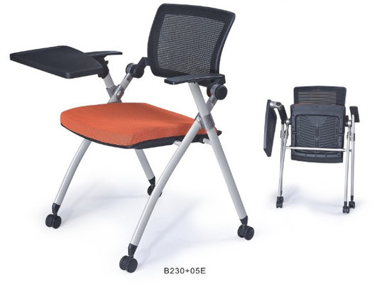 China commercial movable foldable chair with writing tablet supplier