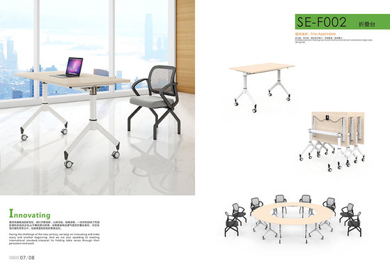 China luxury foldable movable office conference nesting table with aluminium frame supplier