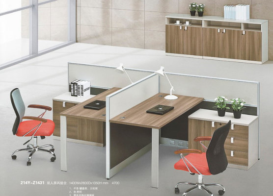 China modern 2 seats office wooden staff panel workstation table furniture in warehouse supplier