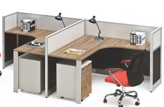 China modern 2 seats office woode panel workstation table furniture in warehouse supplier
