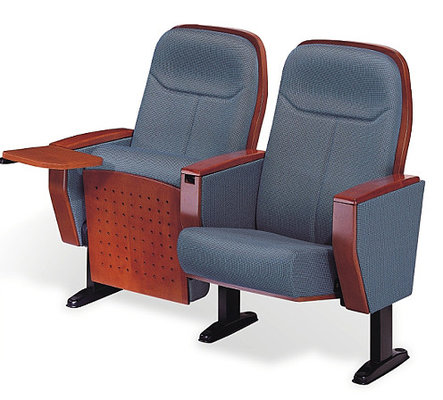 China auditorium fabric chair with wood arm Auditoria chair supplier