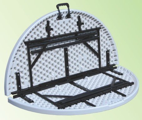 4 foot round fold in half table/4 ft portable plastic folding table supplier