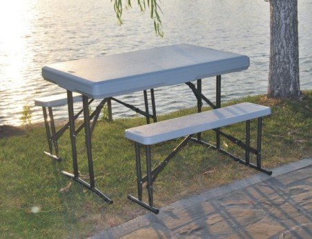 3 PCS picnic table set/plastic foldable picnic set furniture supplier