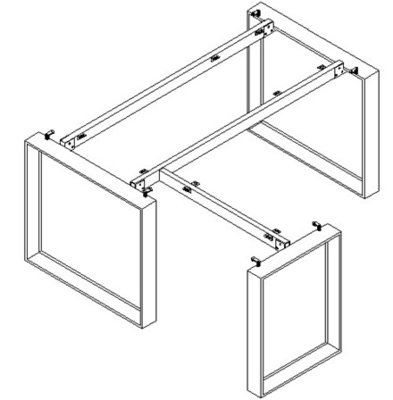 black metal L type table sled frame ,#506 supplier