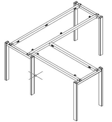 L type metal table frame ,#207 supplier
