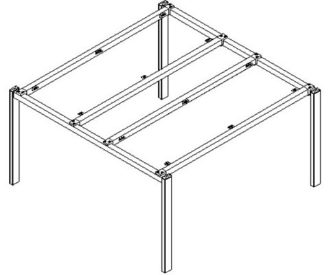 2 seater workstation steel frame ,#215N supplier
