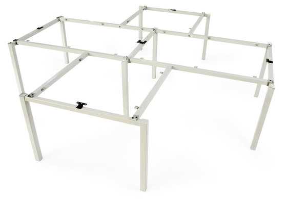4 seater partition 50mm tubular metal table frame ,#210 supplier