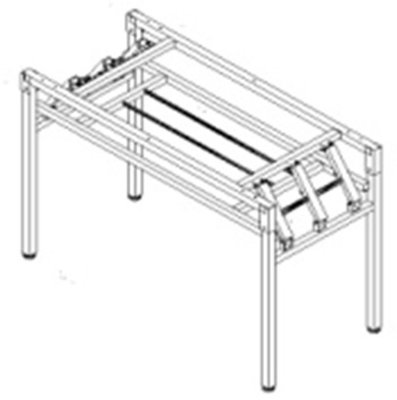 foldable metal table frame with layer holder,#005 supplier