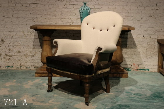 antique British old style leather chair furniture,#721-A supplier
