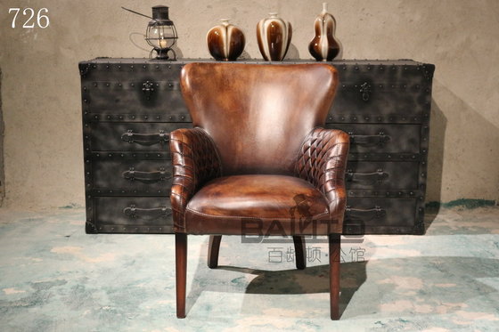 antique style leather chair furniture,#726 supplier