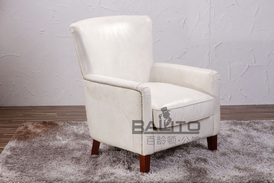 antique white leather chair,#2012 supplier