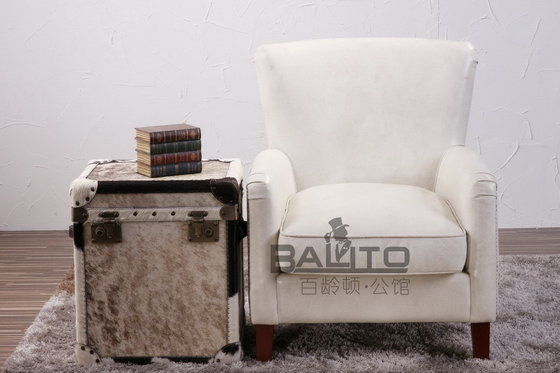 antique white leather chair,#2012 supplier