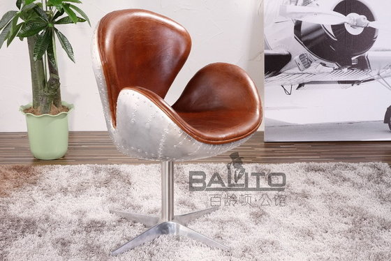 antique aluminium leather chair,#2017 supplier