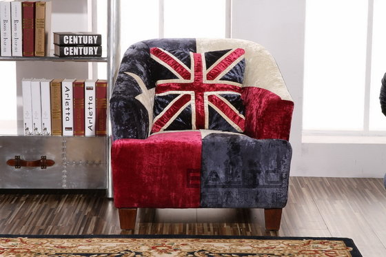 antique British flag fabric leisure chair,#2024 supplier
