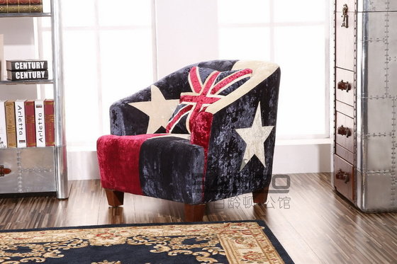 antique British flag fabric leisure chair,#2024 supplier