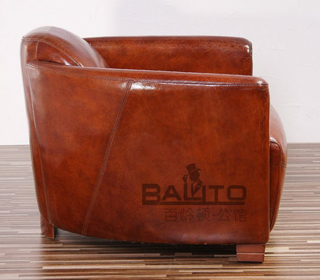 luxury antique old style leather chair sofa,#2026 supplier