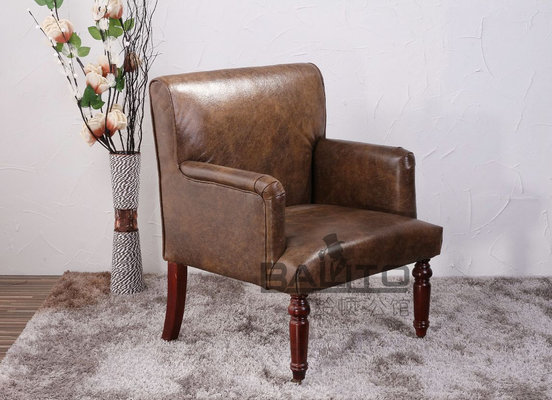 luxury antique old style leather arm chair sofa,#2030 supplier
