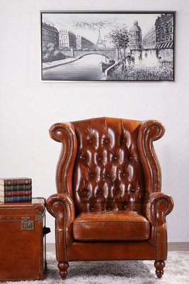 classical British style leather leisure sofa chair furniture,#2033 supplier