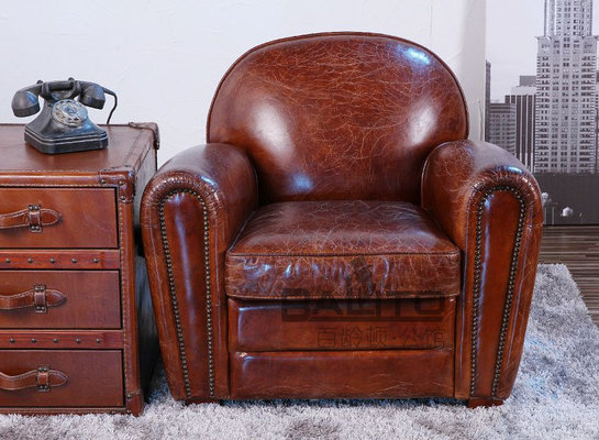 classical British old style leather arm chair,#2038 supplier