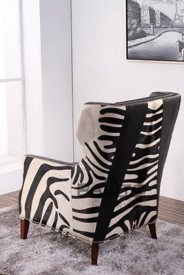 classical zebra style leather arm chair furniture,#2044 supplier