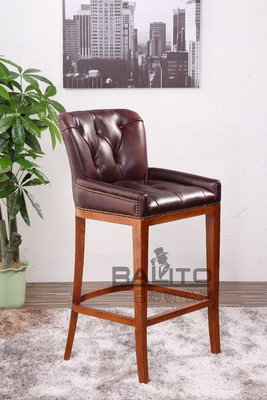 calssical old style leather bar stool chair furniture,#2045 supplier