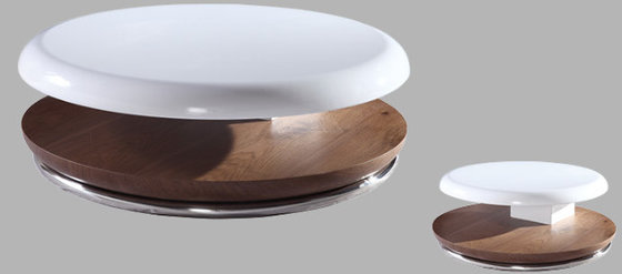 Modern living room round coffee table with swivel top supplier