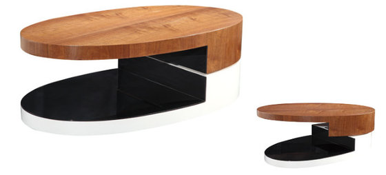 Modern living room oval MDF coffee table supplier