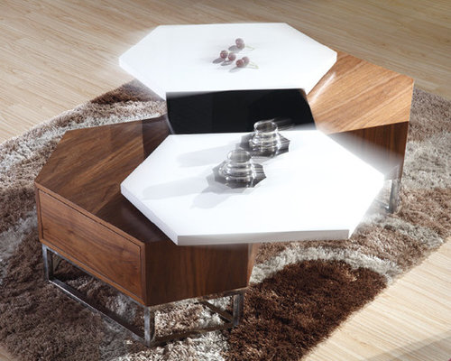 Modern living room painted coffee table with swivel top supplier