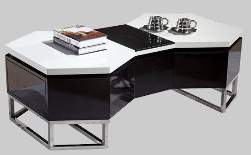 Modern living room painted coffee table with swivel top supplier