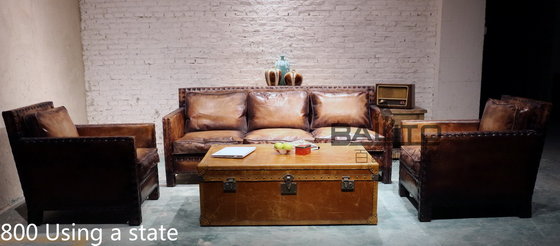 luxury antique leather sofa set furniture supplier