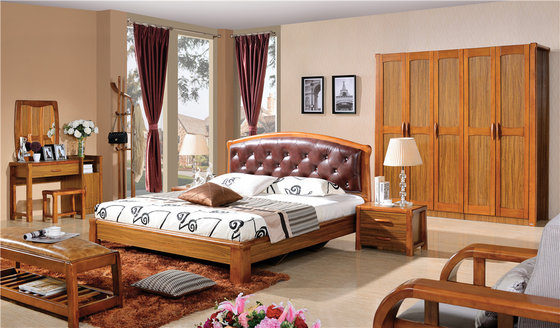 modern solid wood bed room set furniture supplier