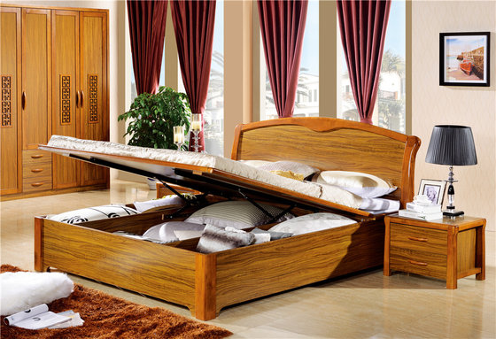 modern wooden bed with storage supplier