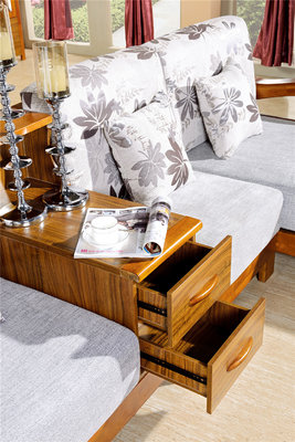 modern Zingana wood home corner sofa furniture supplier