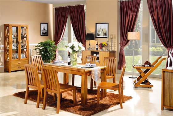 modern rectangle solid wood dining table set supplier