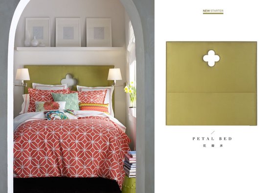 modern America style fabric petal bed supplier