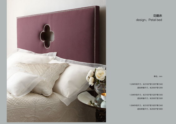 modern America style fabric petal bed supplier