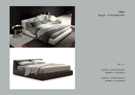 modern America style unique fabric soft bed furniture supplier
