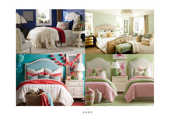 modern America style king fabric bed furniture supplier