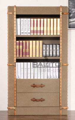 classical old style antique grey canvas fabric bookcase furniture supplier