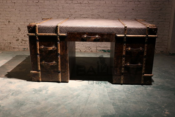 classic old style antique fabric writing desk furniture supplier