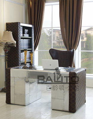 classic old style antique aluminium writing desk furniture supplier