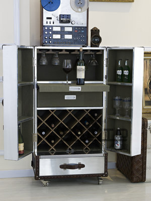 classic old style antique alminium wine cabinet supplier