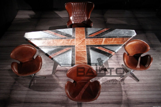 antique aluminium trapezium coffee table/aluminium meeting table furniture supplier